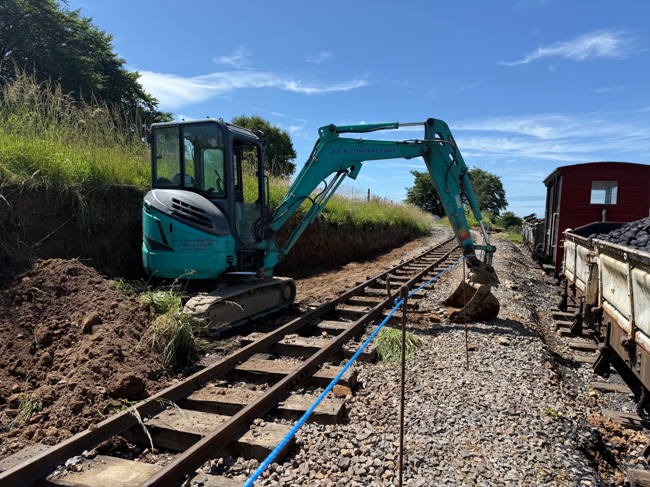 Work has started on the carriage shelter! - The Lynton & Barnstaple Railway