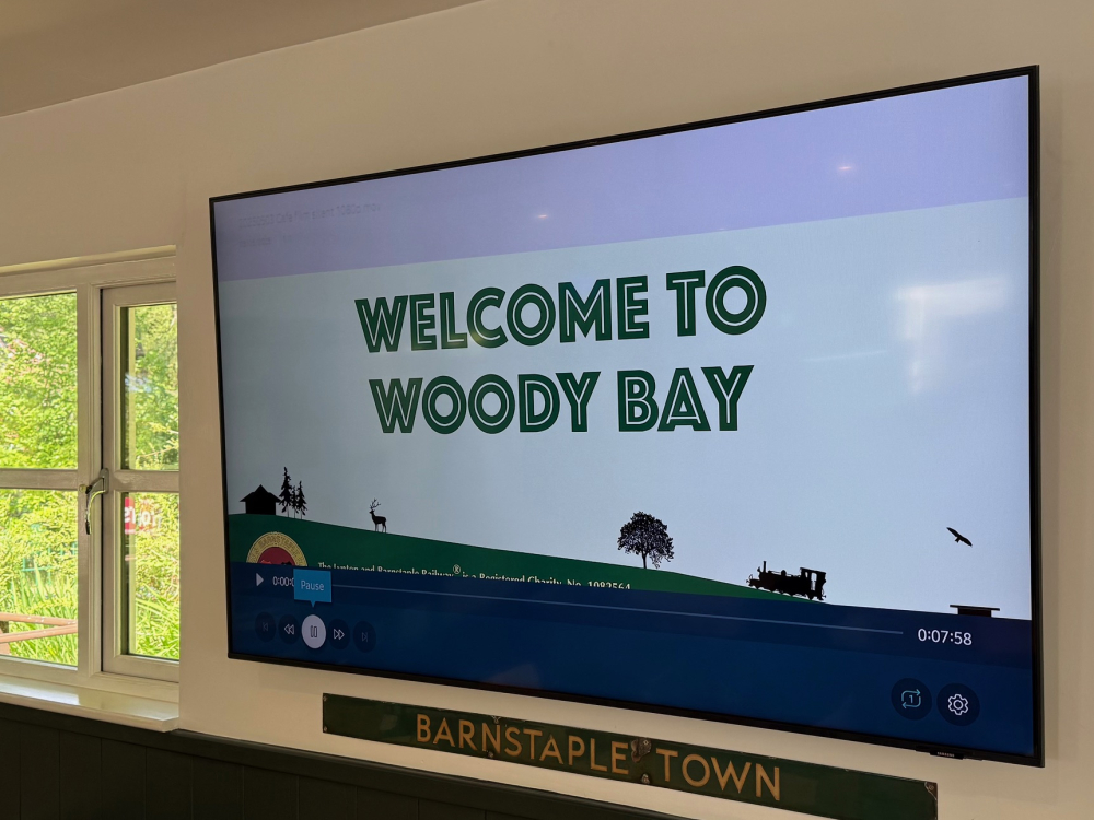 New film in the Woody Bay café - The Lynton & Barnstaple Railway